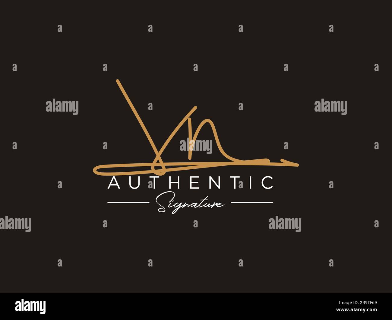 VN Signature Logo Template Vector Stock Vector Image & Art - Alamy