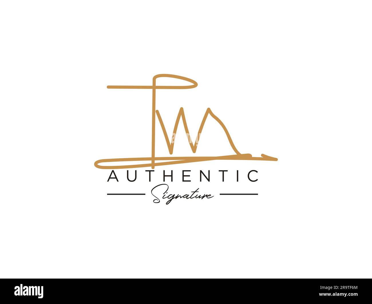 TW Signature Logo Template Vector Stock Vector Image & Art - Alamy