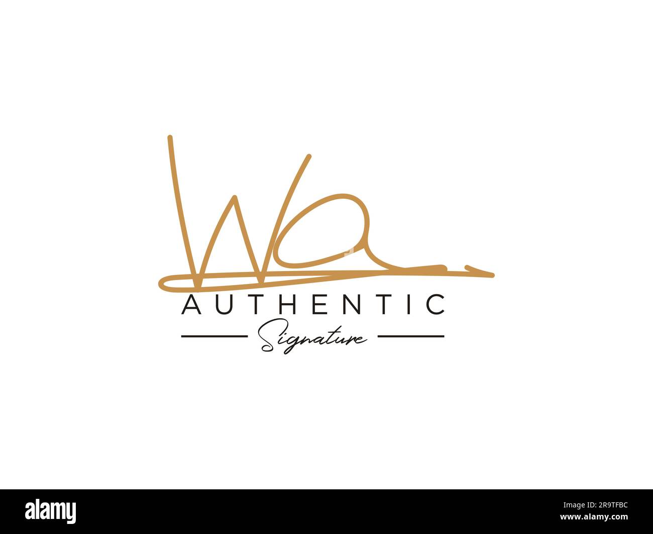 WO Signature Logo Template Vector Stock Vector Image & Art - Alamy