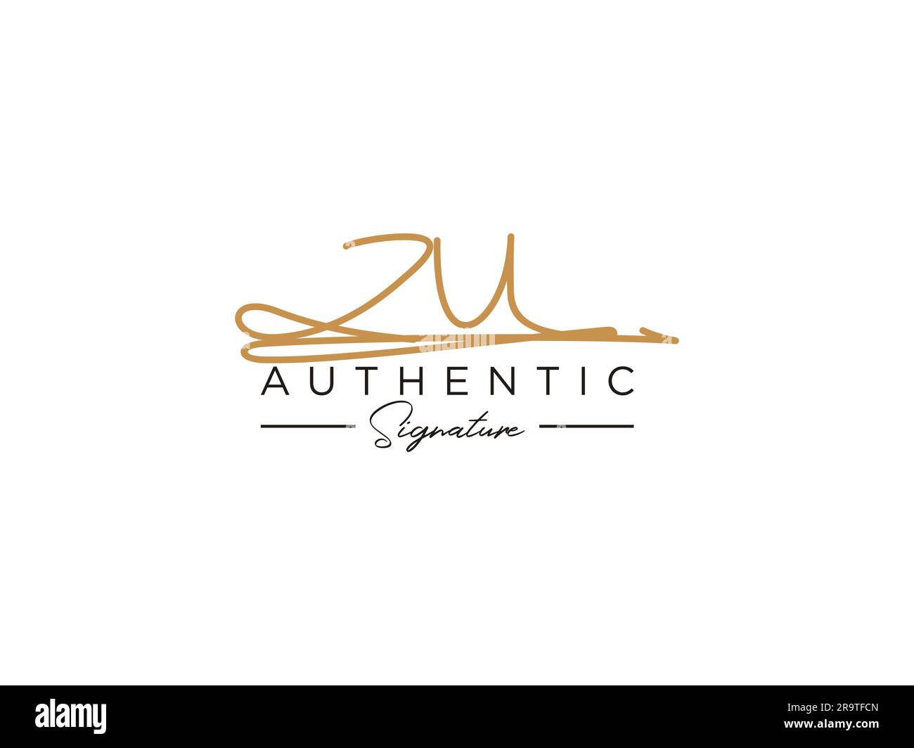 ZU Signature Logo Template Vector Stock Vector Image & Art - Alamy