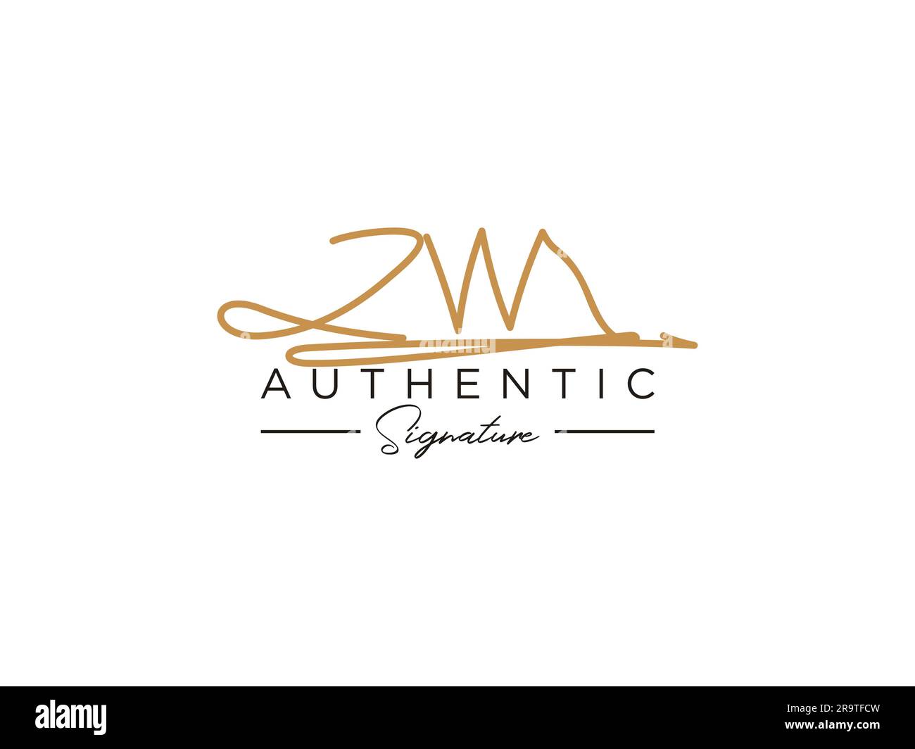 ZW Signature Logo Template Vector Stock Vector Image & Art - Alamy
