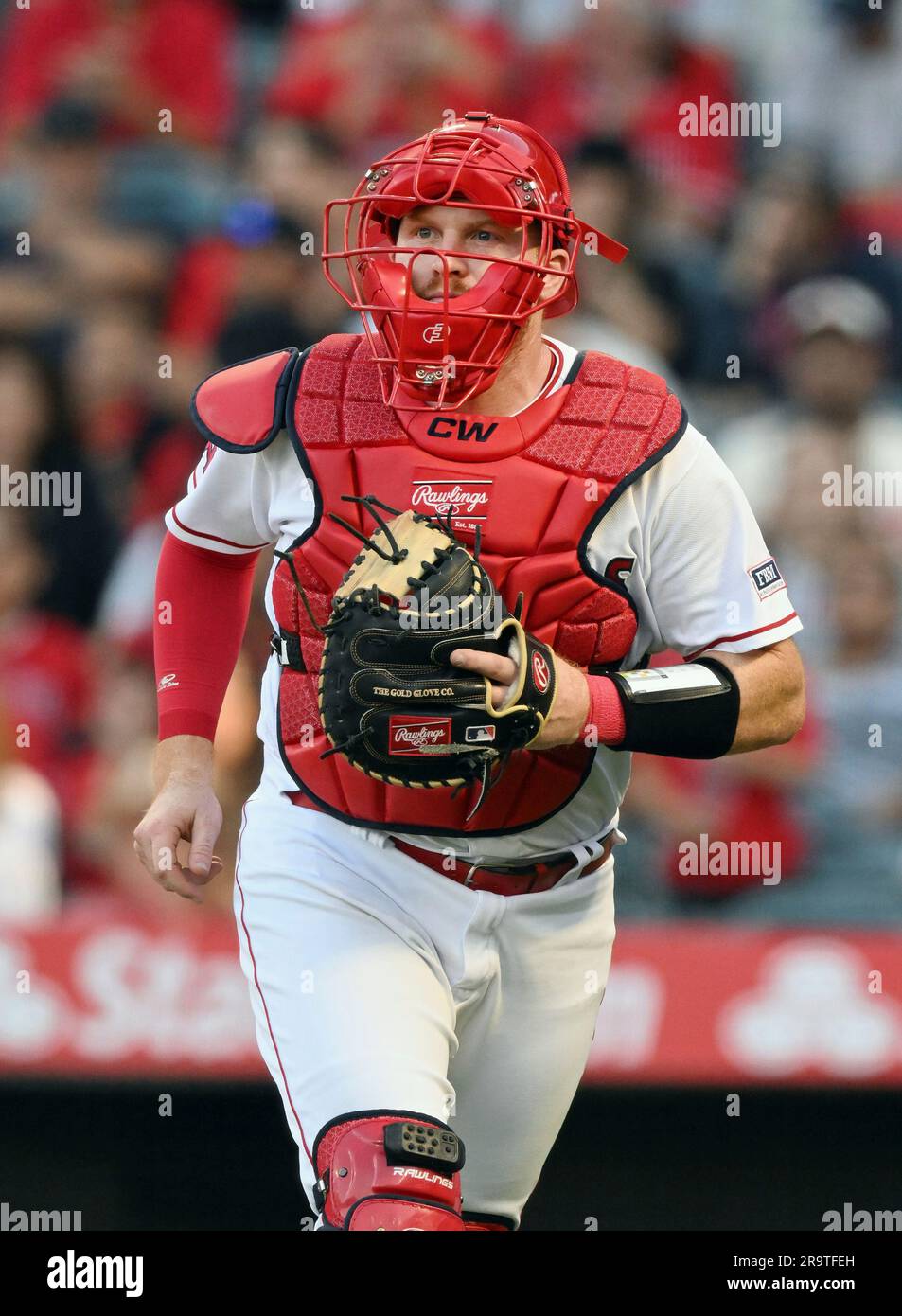 ANAHEIM, CA - JUNE 27: Los Angeles Angels catcher Chad Wallach (35 ...