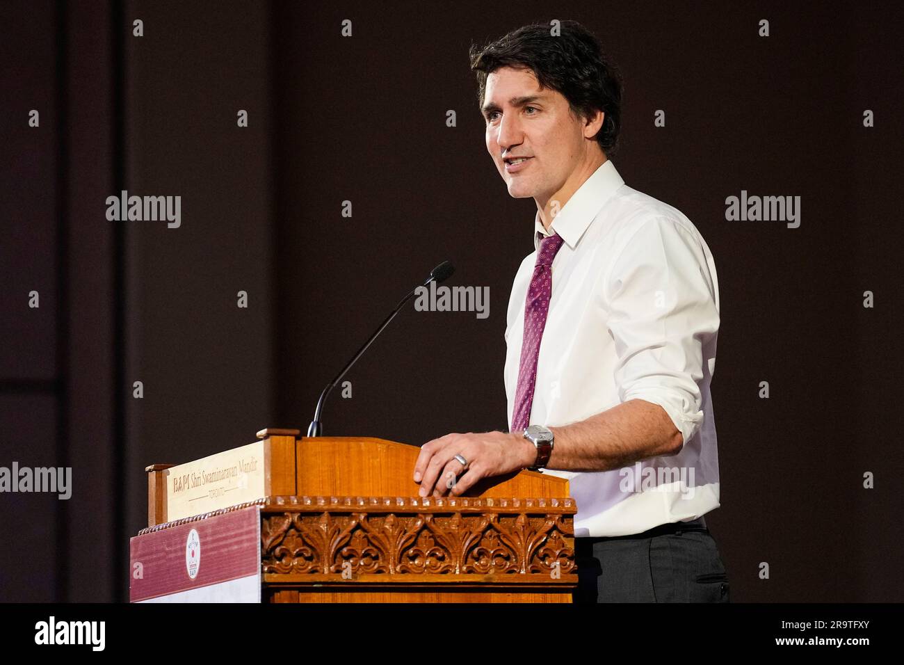 Etobicoke, Canada. 28th June, 2023. Prime Minister Justin Trudeau ...