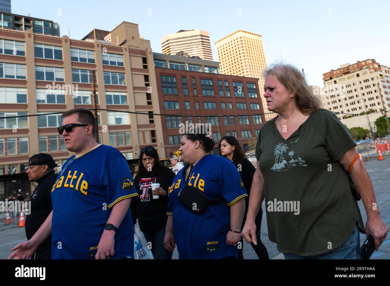 Seattle, USA. 28th May, 2023. Mariners fans on the Seattle Waterfront ...