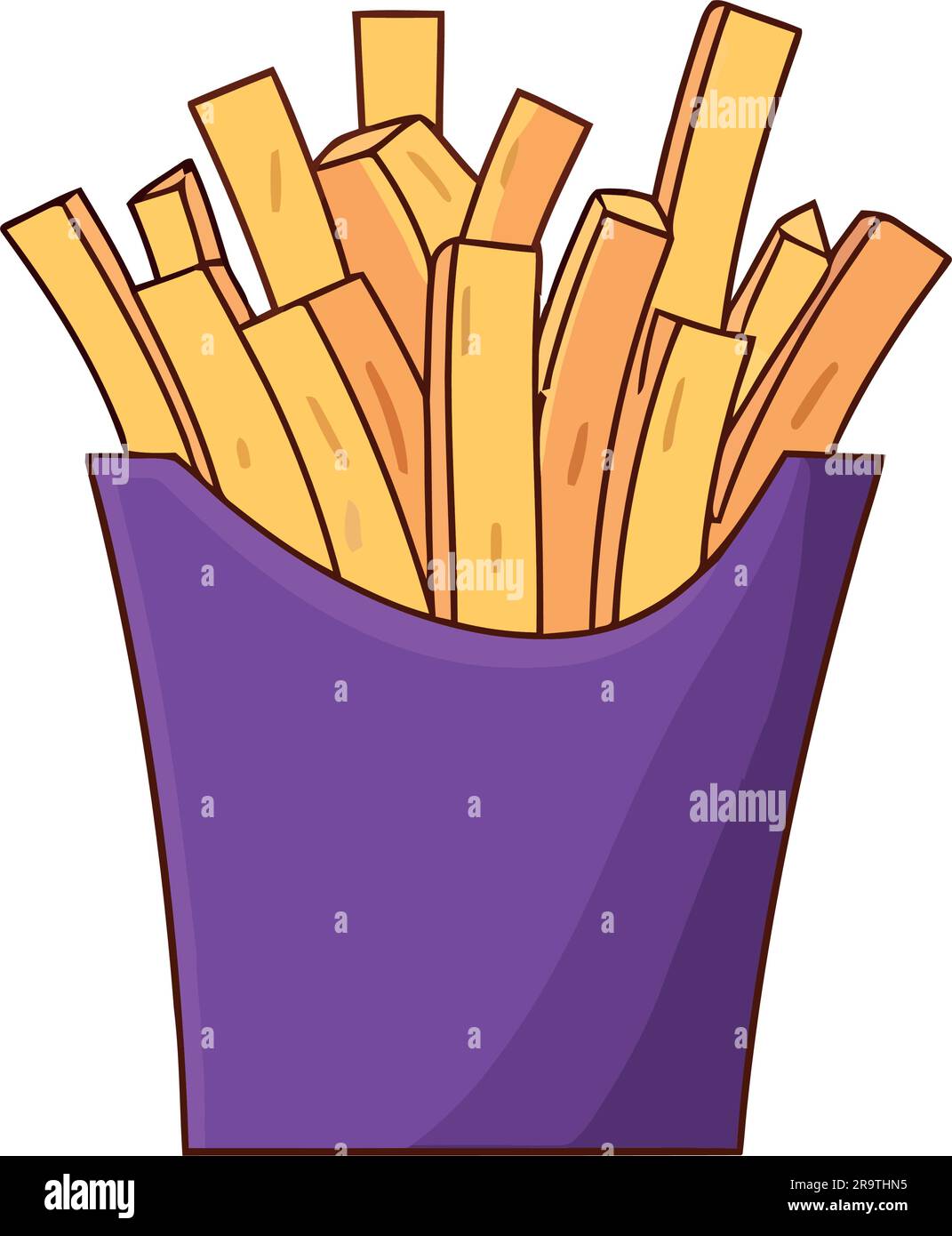 Fried potato snack icon, isolated vector design Stock Vector Image ...