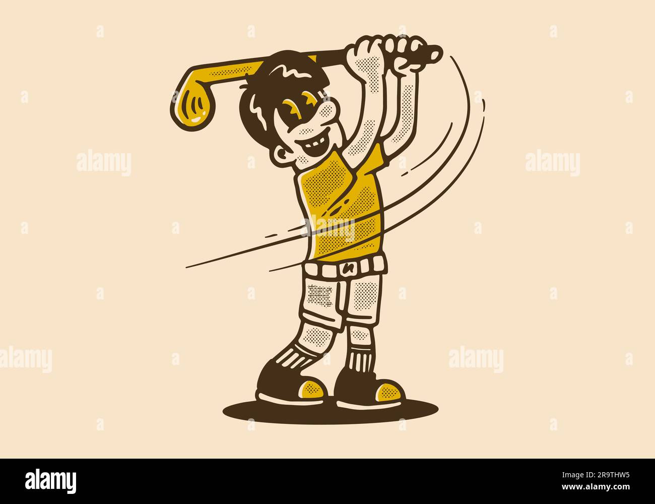 Holding a golf club Stock Vector Images - Alamy