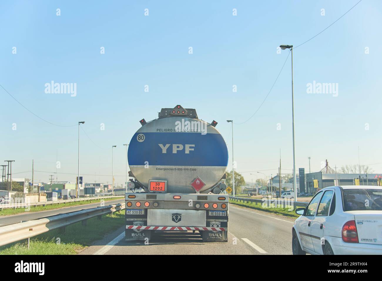 June 1, 2023, Buenos Aires, Argentina: fuel transportation, YPF tanker ...