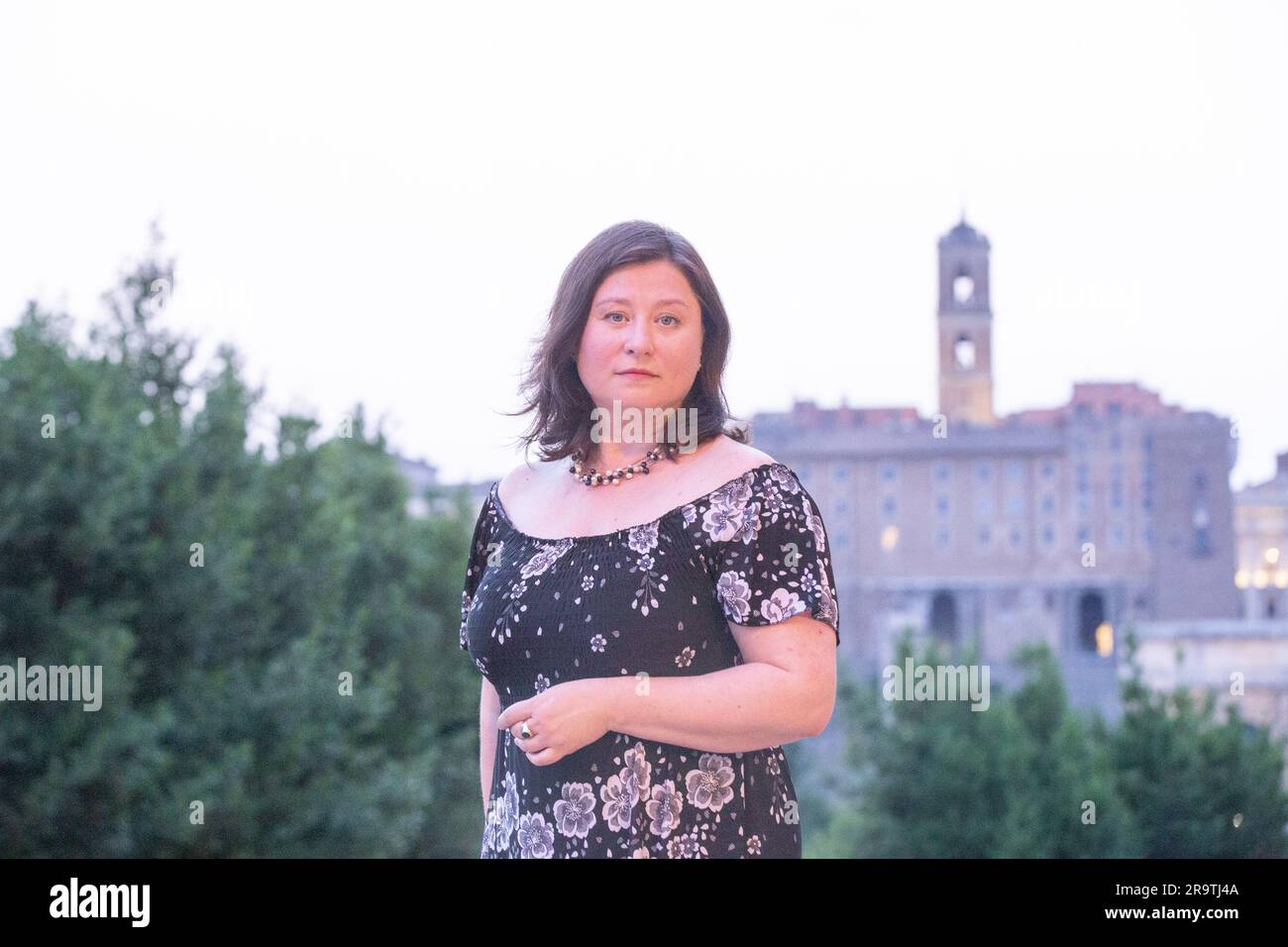 Rome, Italy. 28th June, 2023. Ukrainian poet Halyna Kruk attends ...