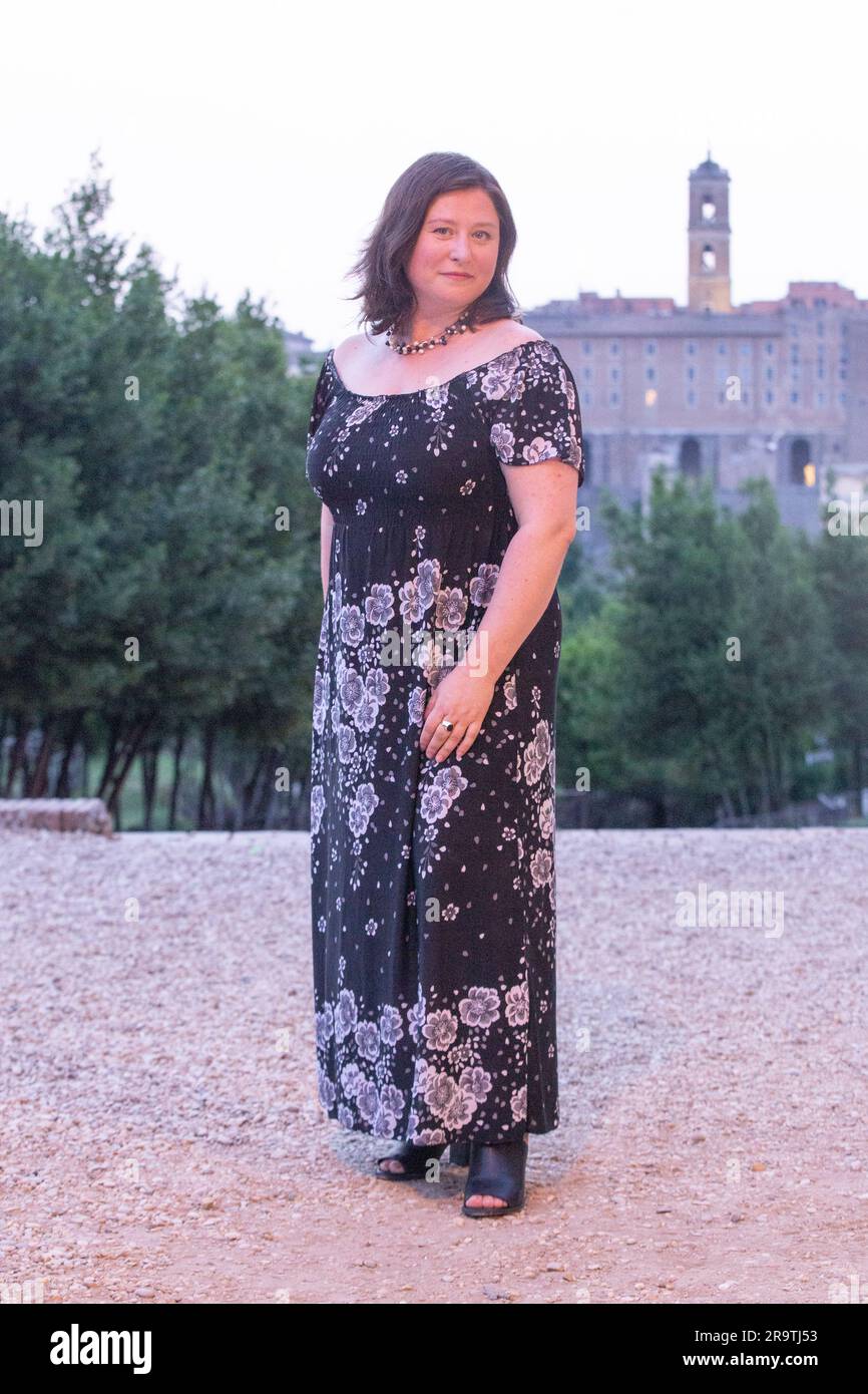 Rome, Italy. 28th June, 2023. Ukrainian poet Halyna Kruk attends ...