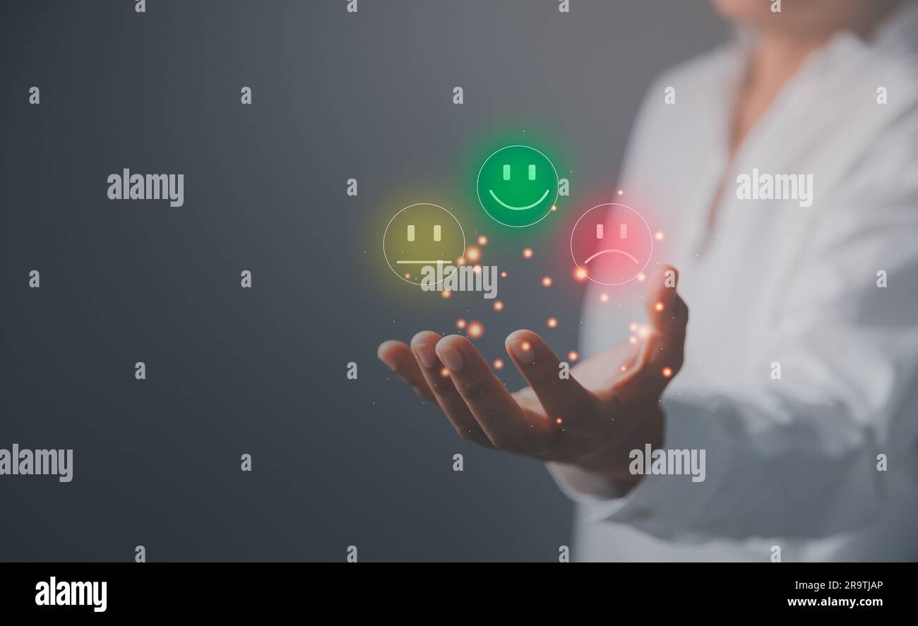 Business are holding smile emotion, raising their rank or raising the ...