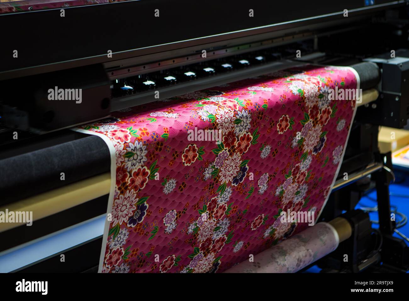 Hybrid digital textile printer. Dye sublimation printing machine Stock ...