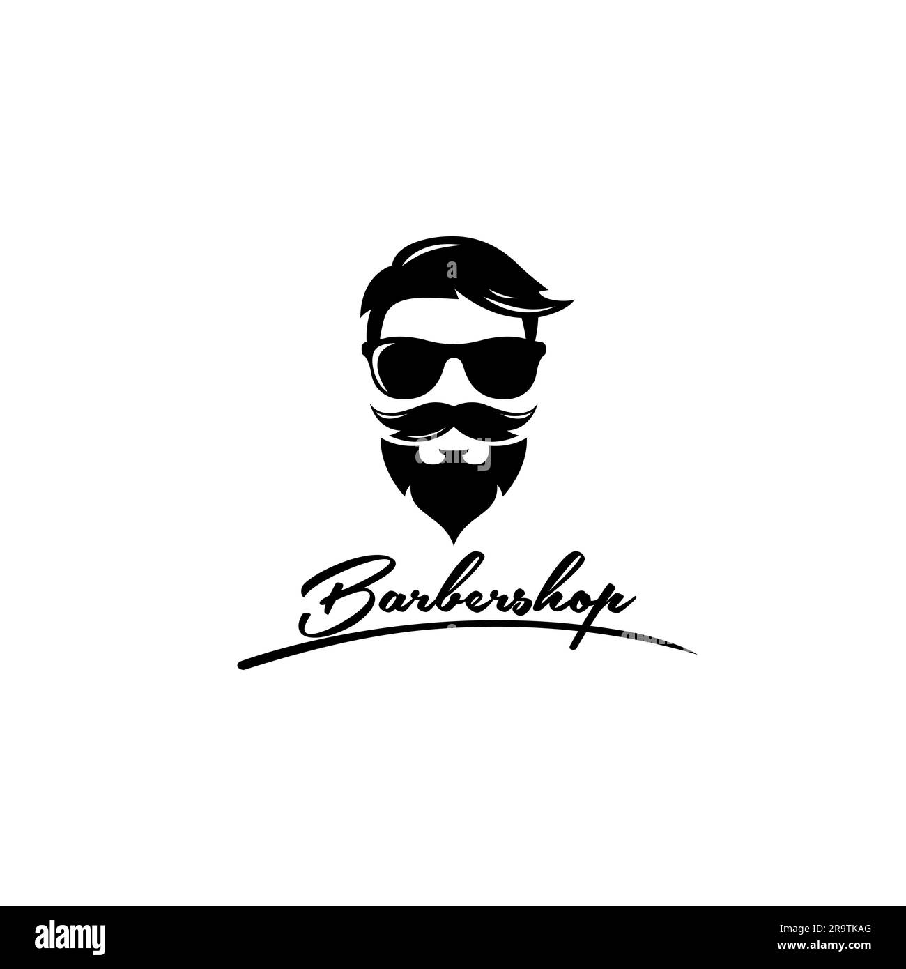 Concept barbershop face man Black and White Stock Photos & Images - Alamy