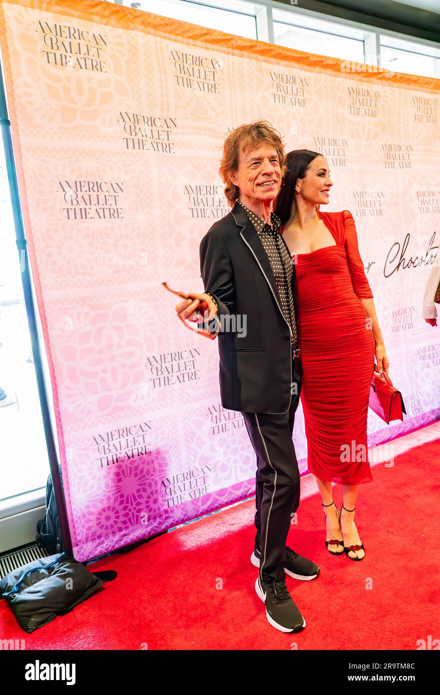 Lincoln Center, NYC - June 22, 2023: Mick Jagger and his girlfriend ...