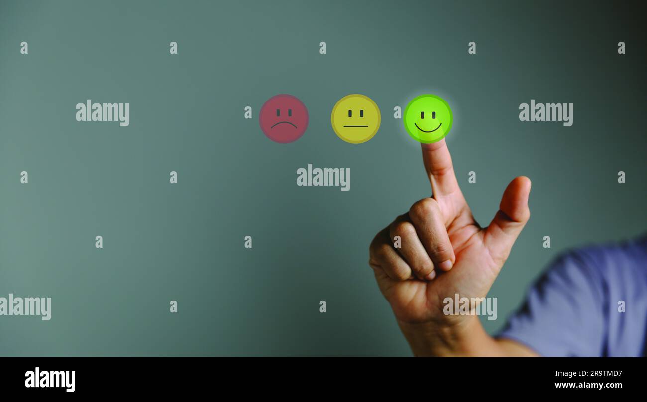 Customer service and Satisfaction concept, Excellent consumer feedback ...