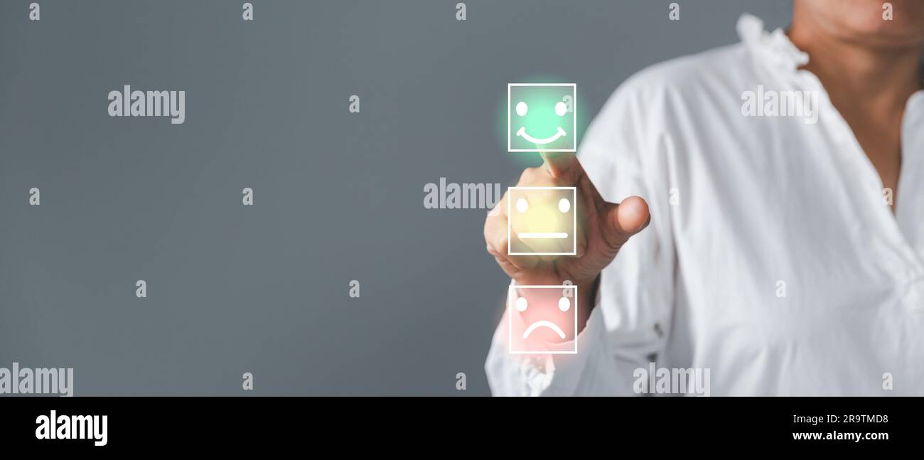 Customer service and Satisfaction concept, Excellent consumer feedback ...