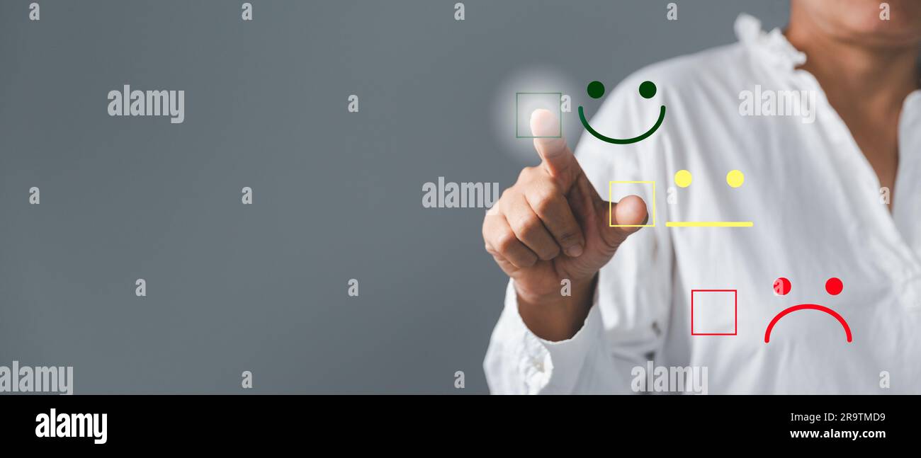 Customer service and Satisfaction concept, Excellent consumer feedback ...