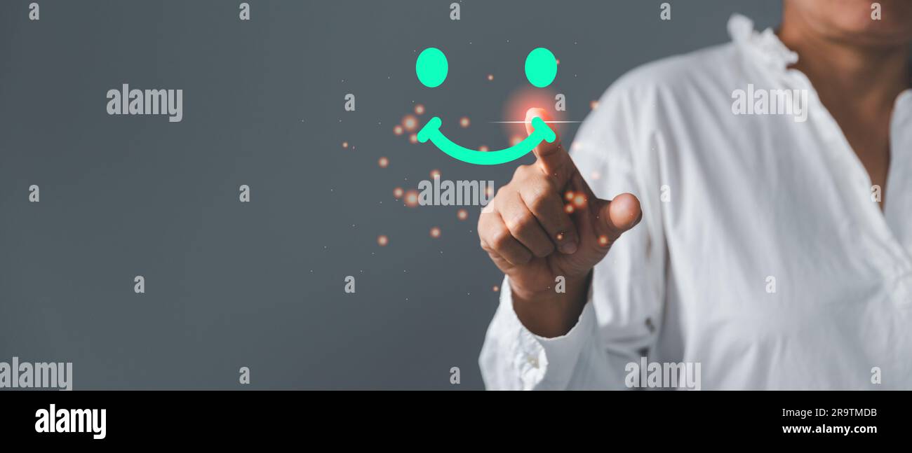 Customer service and Satisfaction concept, Excellent consumer feedback ...