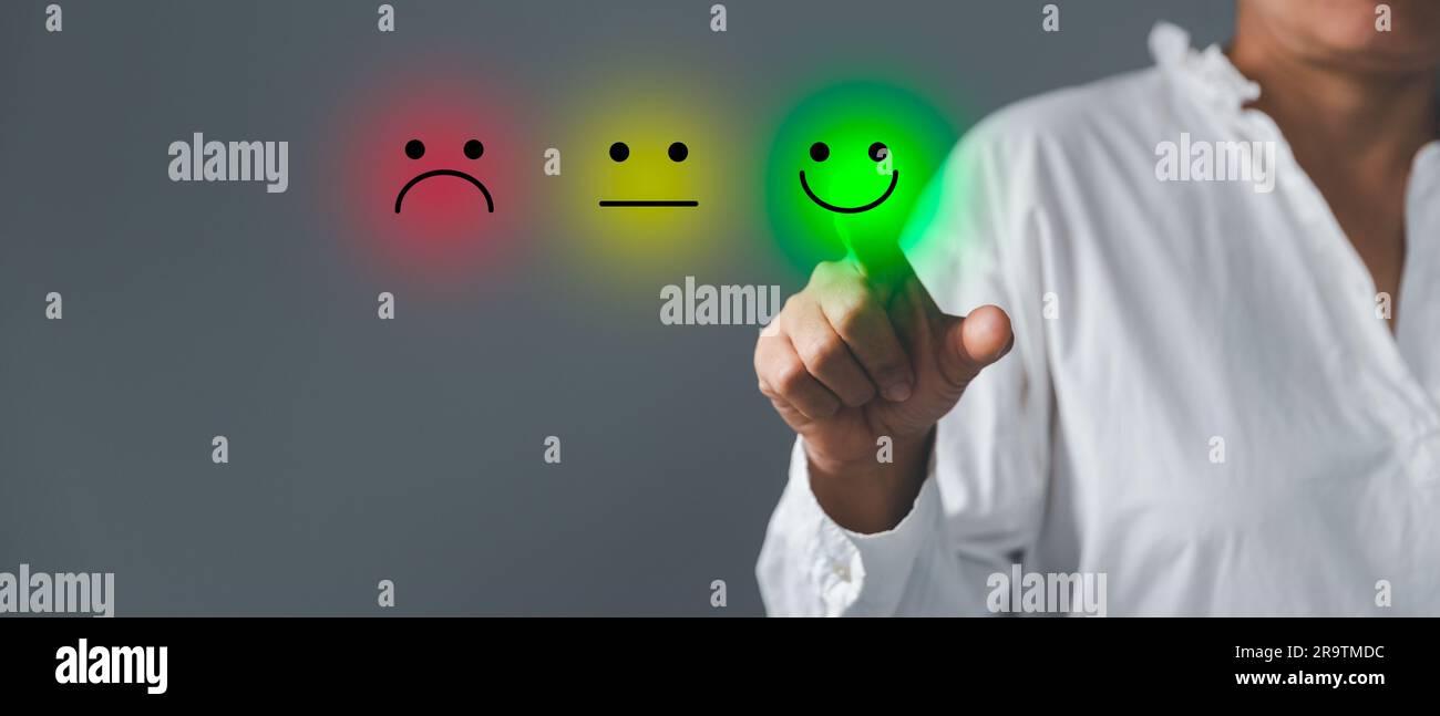 Customer service and Satisfaction concept, Excellent consumer feedback ...