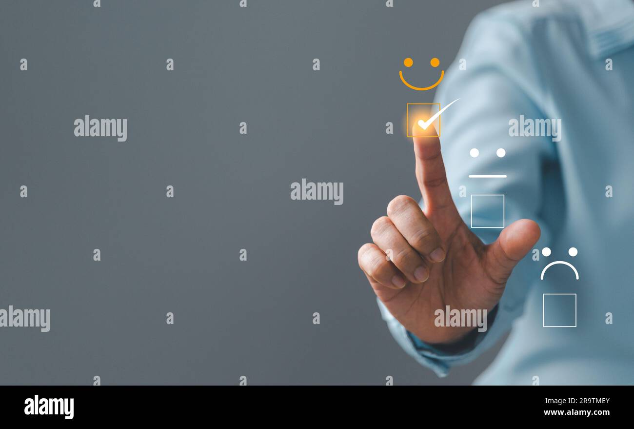 Customer service and Satisfaction concept, Excellent consumer feedback ...