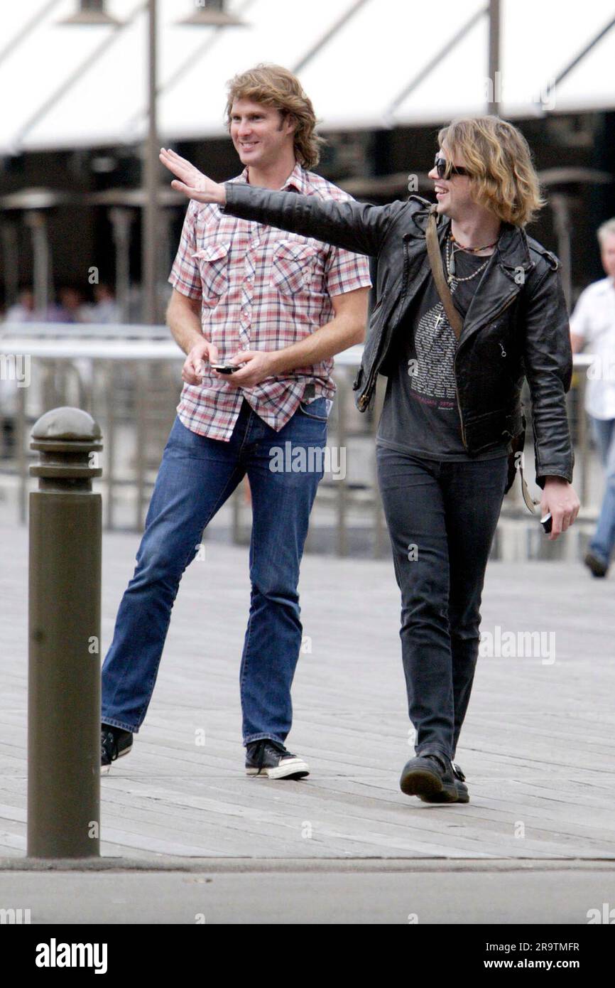 Members of the Australian band The Vines out and about in Sydney ...