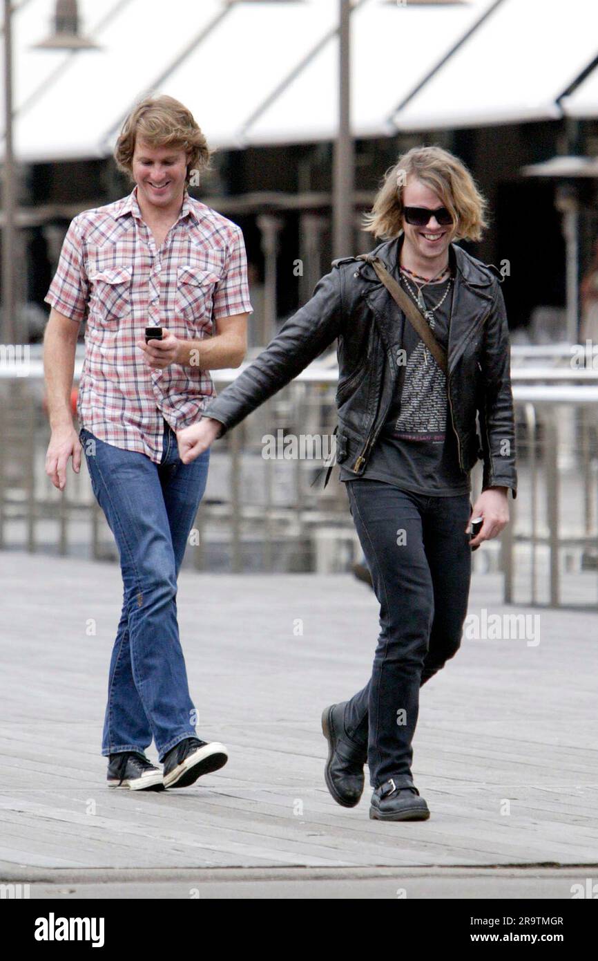 Members of the Australian band The Vines out and about in Sydney ...