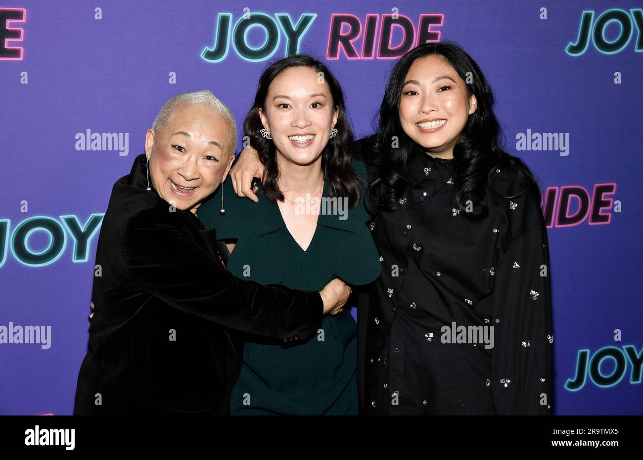 Lori Tan Chinn, left, Teresa Hsiao and Awkwafina attend the special screening of "Joy Ride" at ...