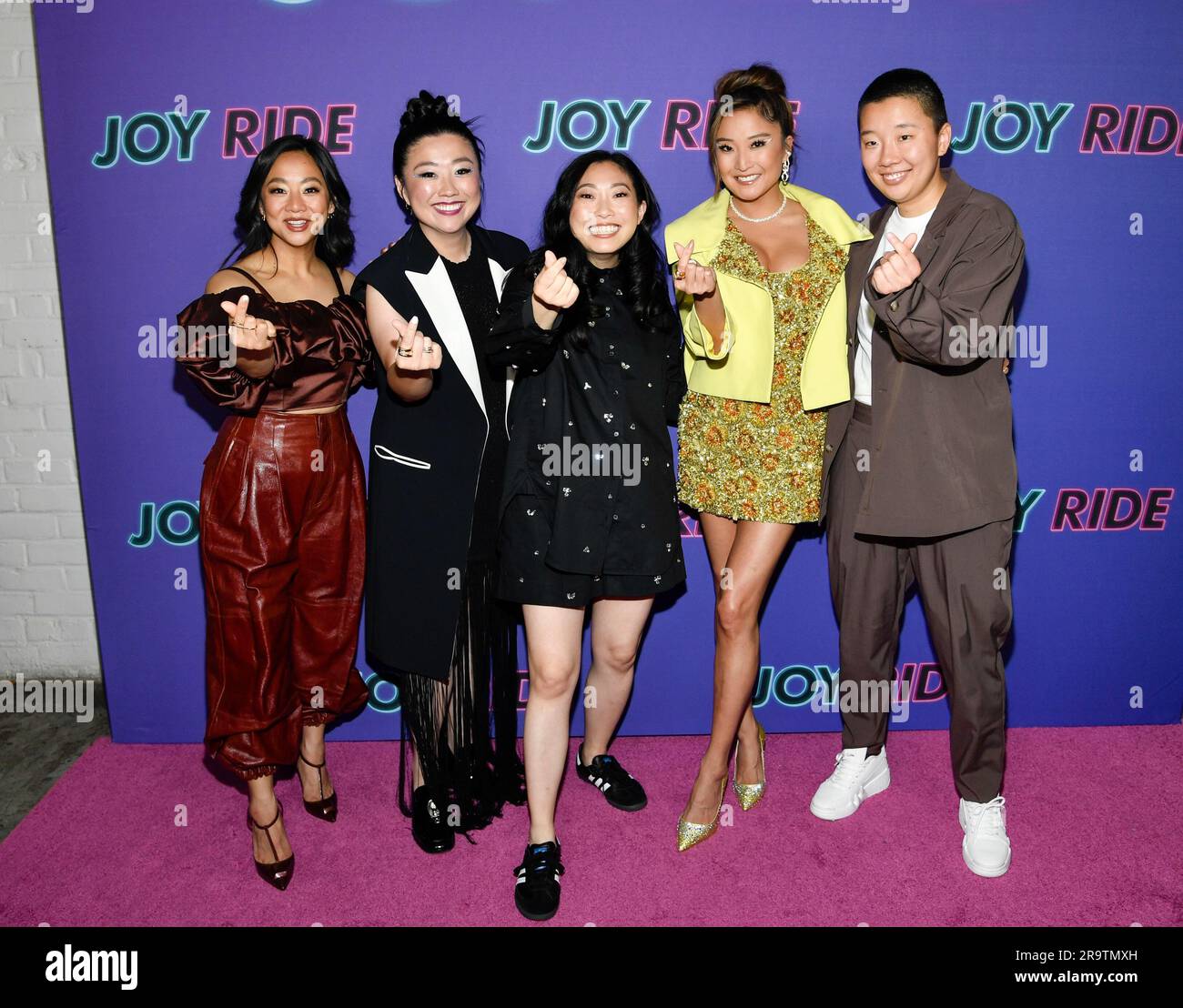 Stephanie Hsu, left, Sherry Cola, Awkwafina, Ashley Park and Sabrina Wu attend the special ...