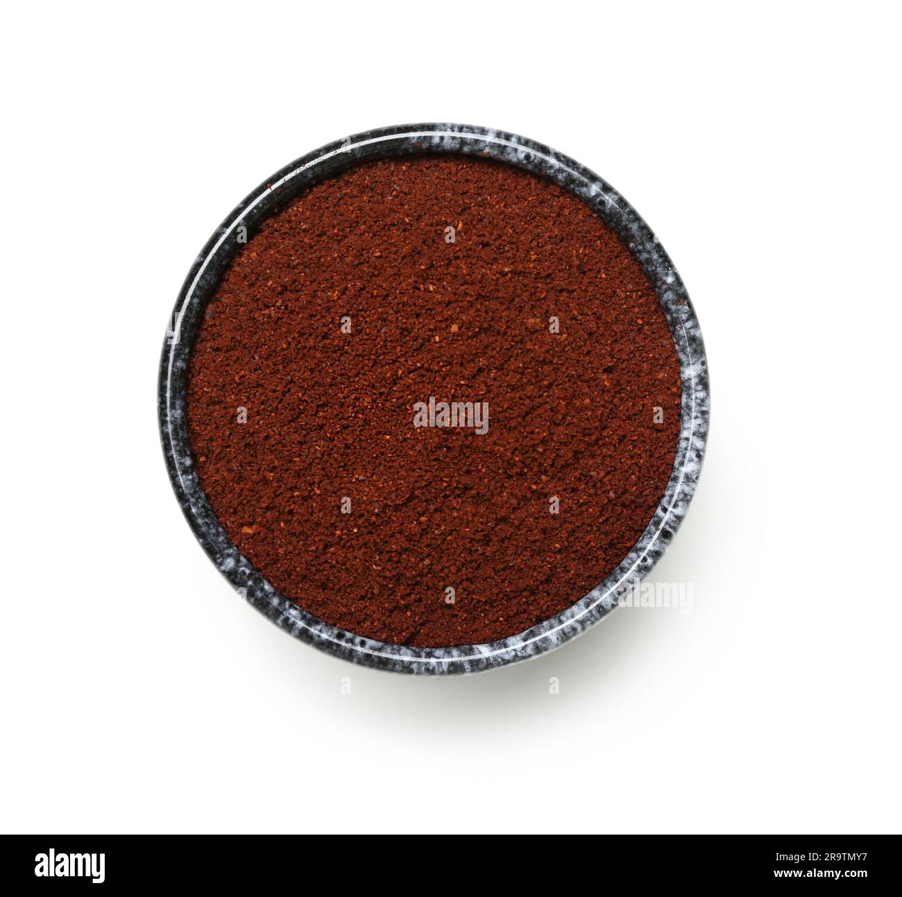 Bowl of coffee powder isolated on white background Stock Photo - Alamy