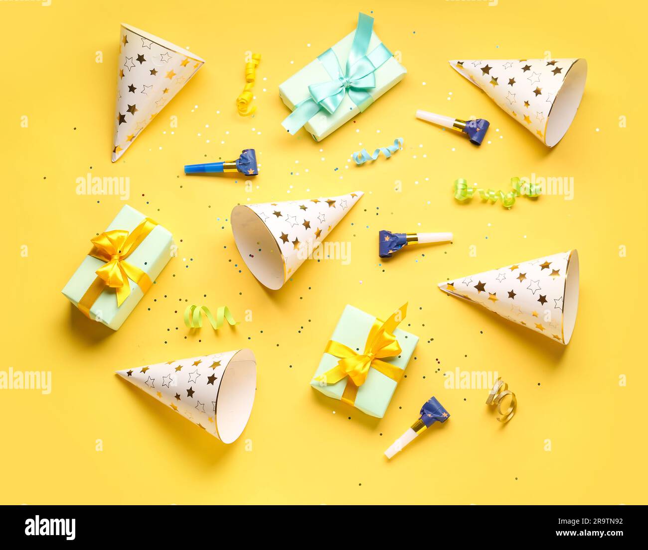 Set of different party whistles hi-res stock photography and images - Alamy