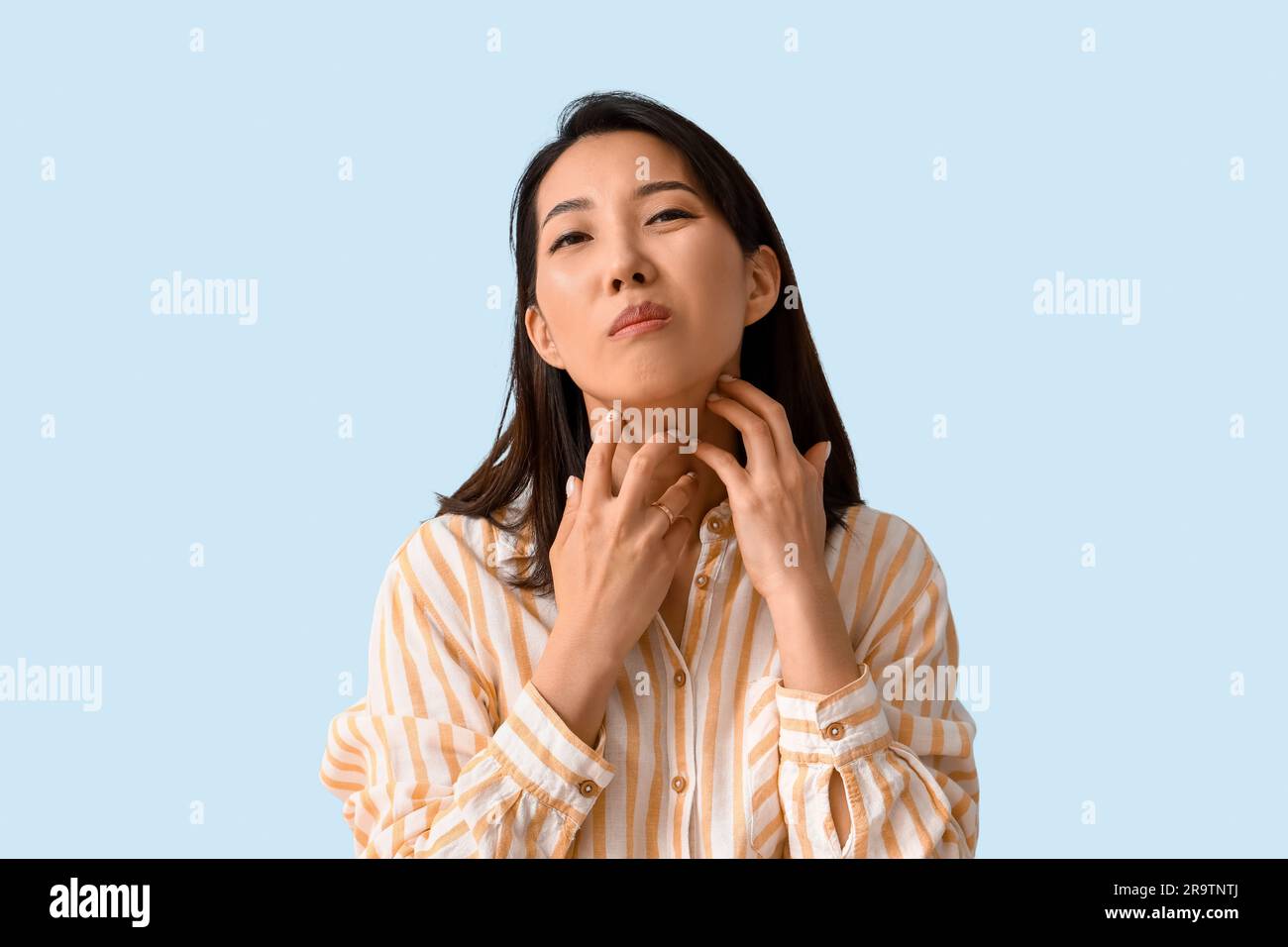 Girl (scrarch or scratching) nose hi-res stock photography and images ...