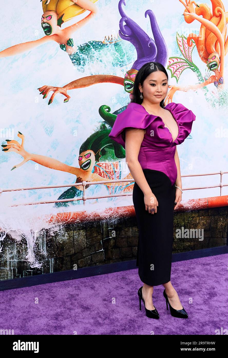 Lana Condor, a cast member in "Ruby Gillman, Teenage Kraken," poses at ...