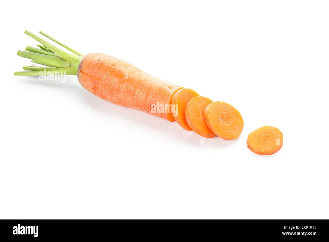 Fresh cut carrot isolated on white background Stock Photo - Alamy