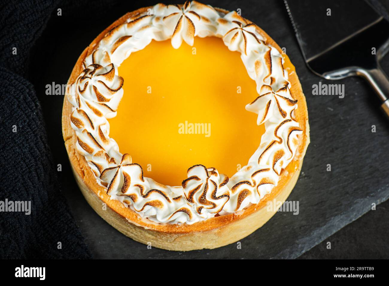 Lemon Meringue Pie made with shortcrust pastry, lemon curd, and torched ...