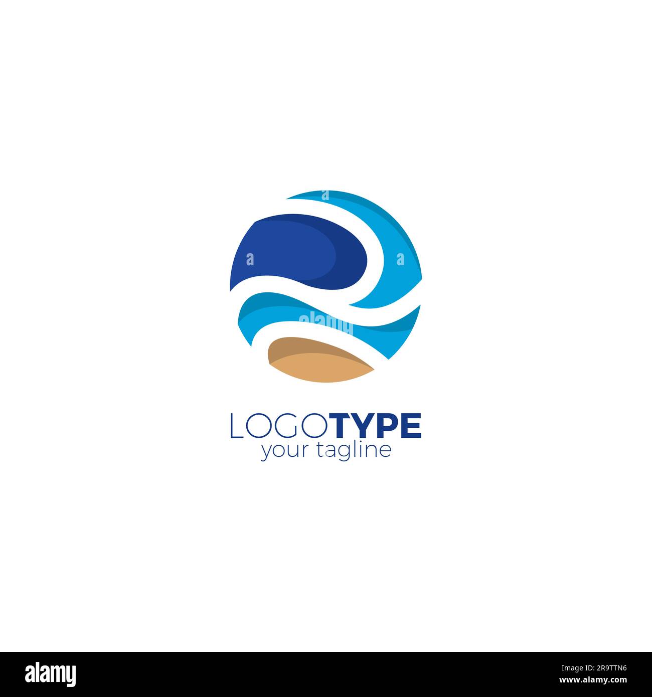 Abstract Wave Logo Design. Ocean Logo Stock Vector Image & Art - Alamy