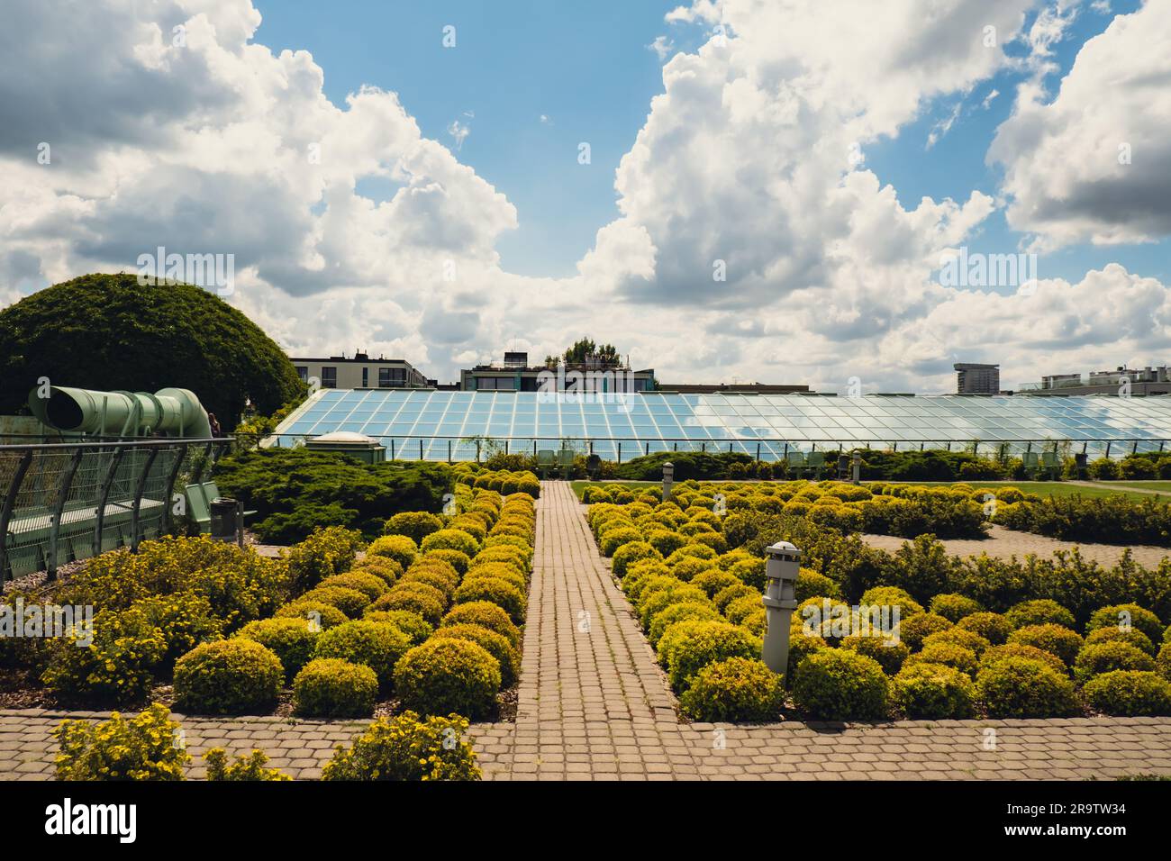 Botanical garden on the roof of the Warsaw University library modern ...