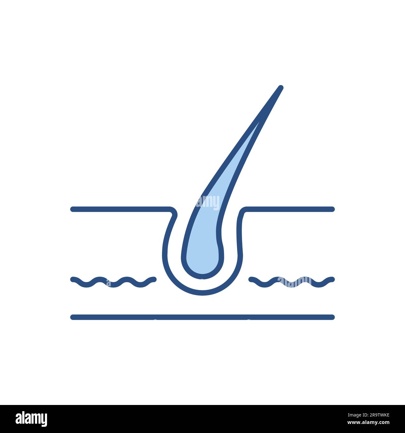 Hair Related Vector Line Icon. Isolated on White Background. Editable ...