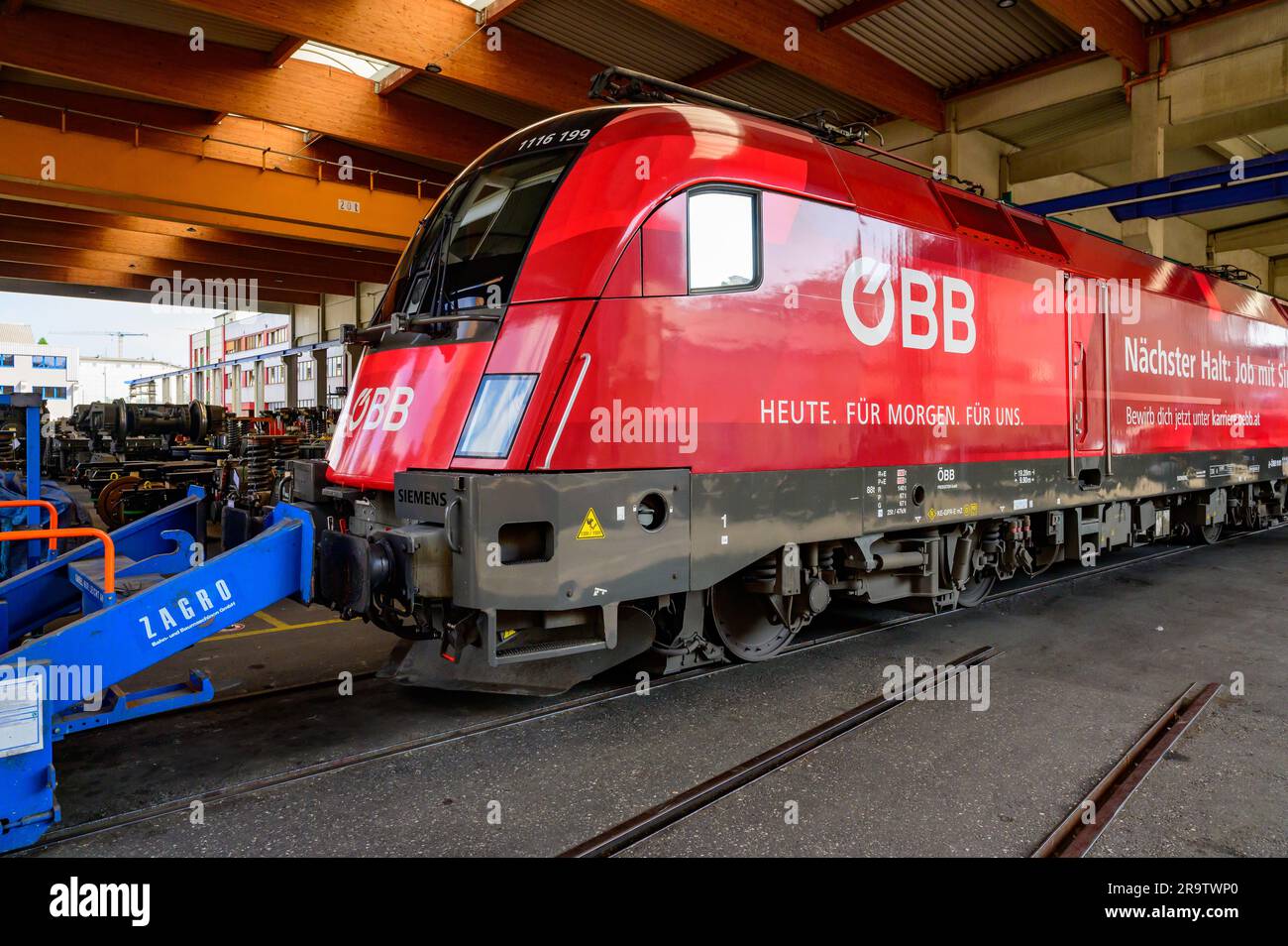 linz, austria, 24 june 2023, locomotive 116 199-1 taurus of the ...