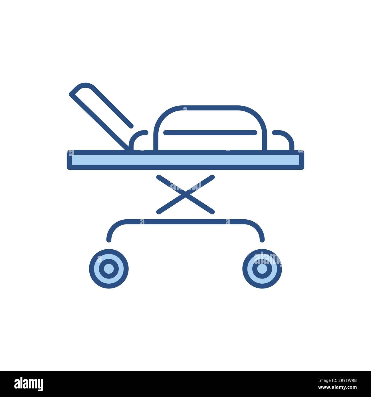 Hospital bed related vector icon. Hospital bed sign. Isolated on white ...