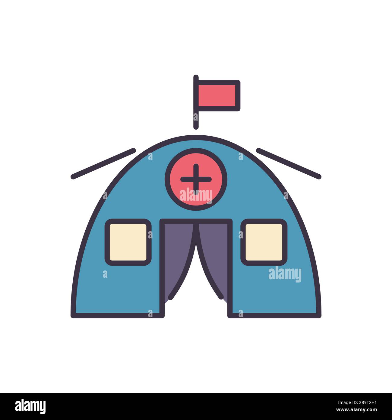 Medical tent related vector icon. Medical tent sign. Isolated on white ...