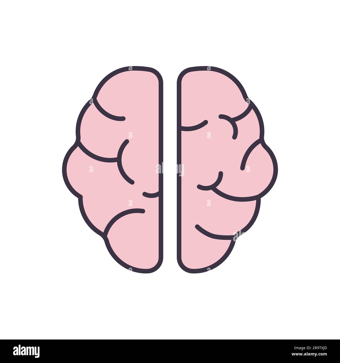 Human Brain Vector Icon. Isolated on the White Background. Editable EPS ...