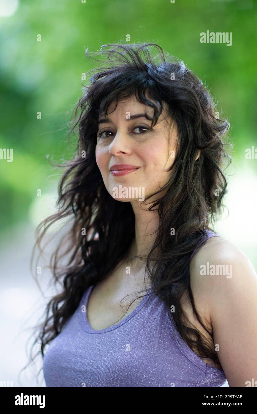 Paris, France. 28th June, 2023. Emilie Simon pose pour une seance photo ...