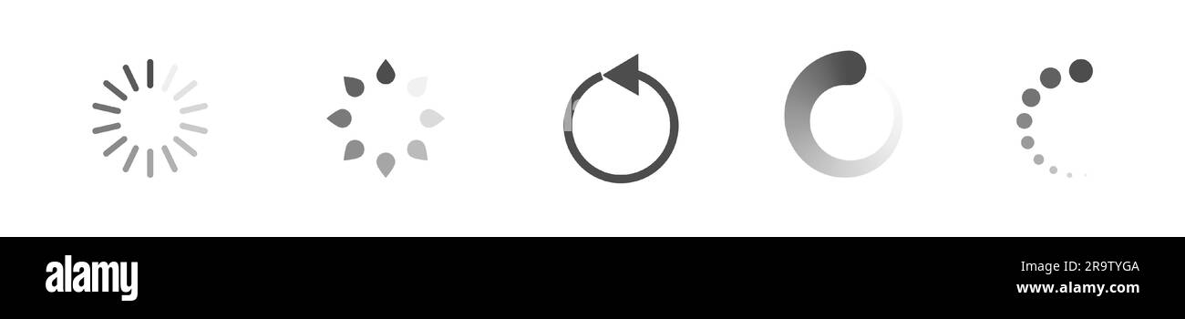 Download sign set. Load icons set. Load system. Data load. Loading bar ...