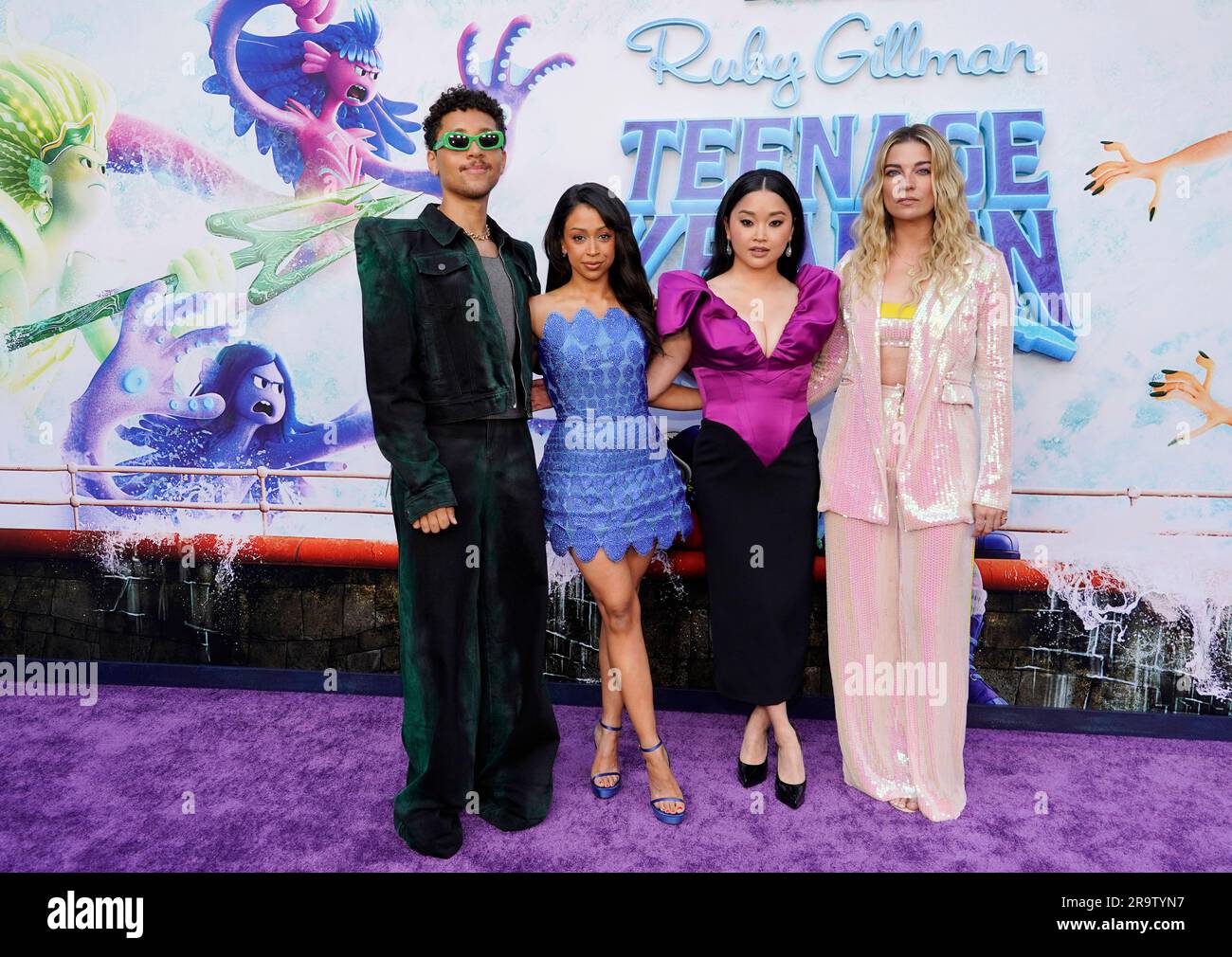 From left, Jaboukie Young-White, Liza Koshy, Lana Condor and Annie ...