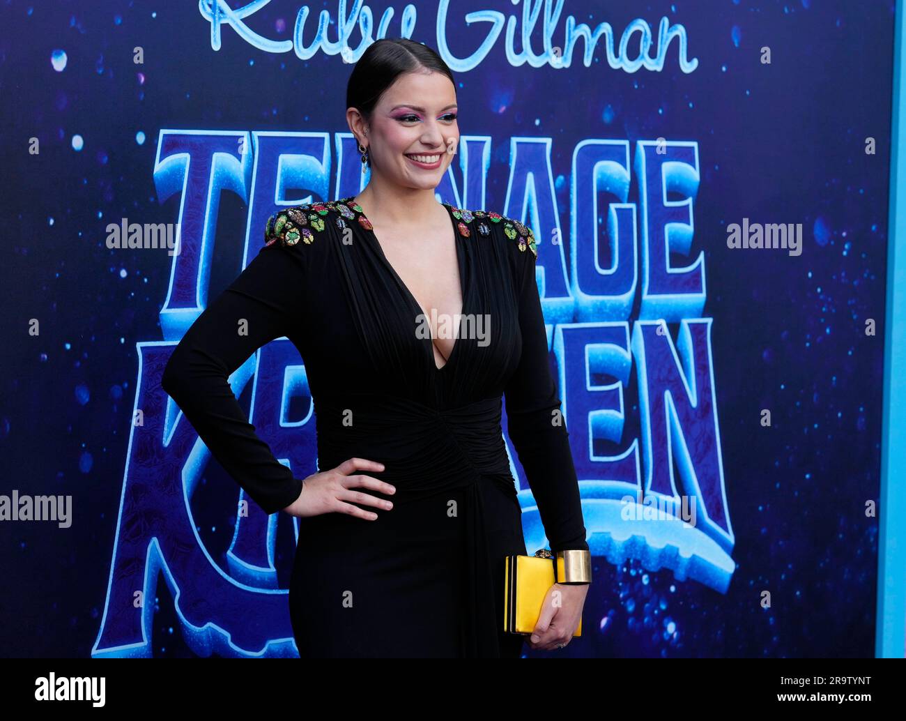 Composer Stephanie Economou poses at the premiere of the film "Ruby ...