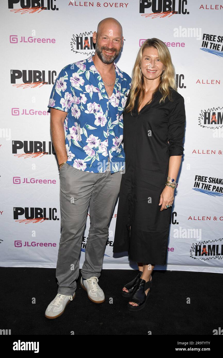 New York, USA. 28th June, 2023. (L-R) Corey Stoll and Nadia Bowers ...