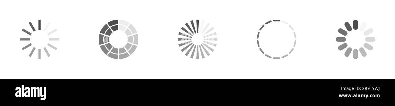 Download sign set. Load icons set. Load system. Data load. Loading bar ...