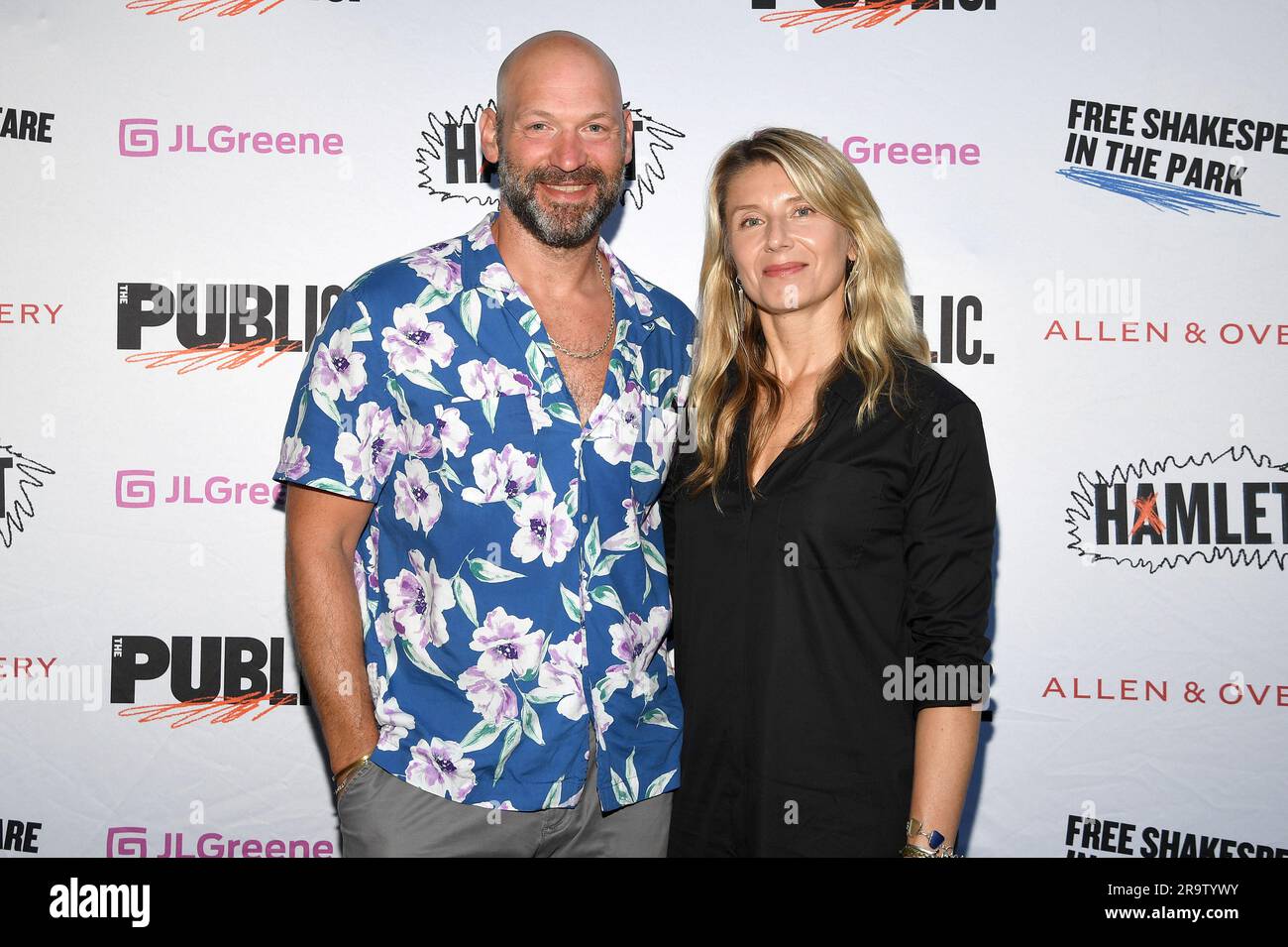 New York, USA. 28th June, 2023. (L-R) Corey Stoll and Nadia Bowers ...