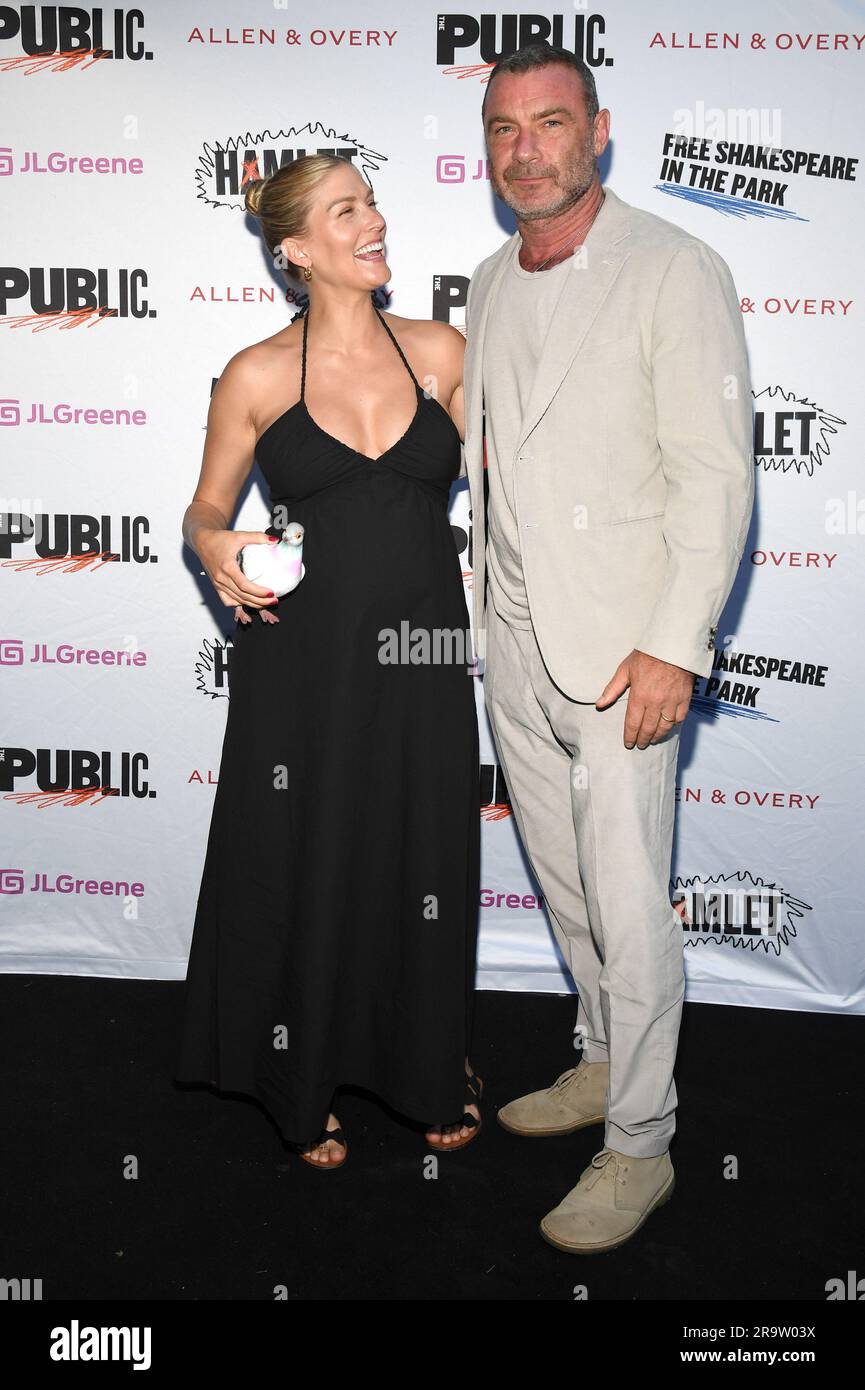 New York, USA. 28th June, 2023. (L-R) Taylor Neisen and Liev Schreiber ...