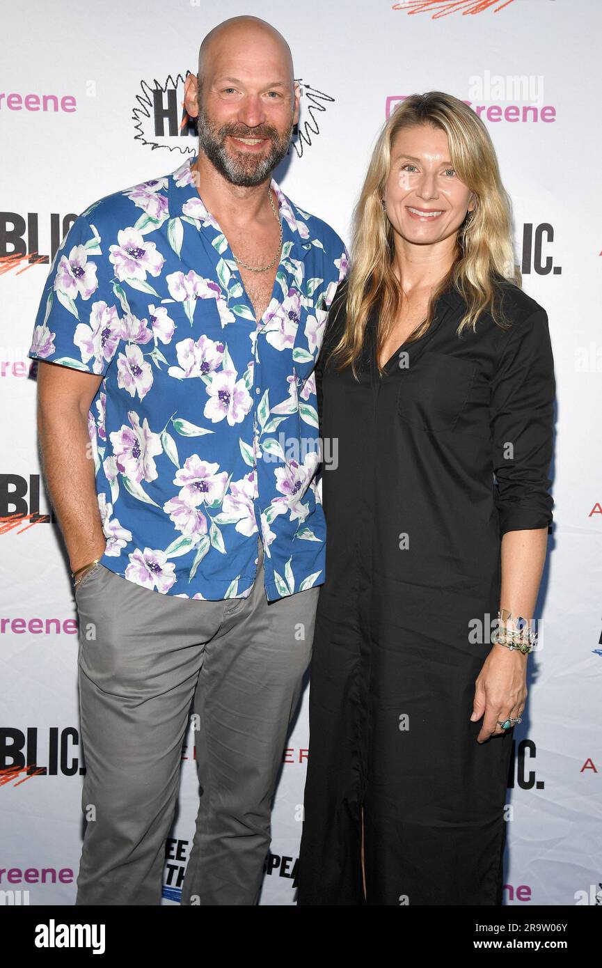 New York, USA. 28th June, 2023. (L-R) Corey Stoll and Nadia Bowers ...