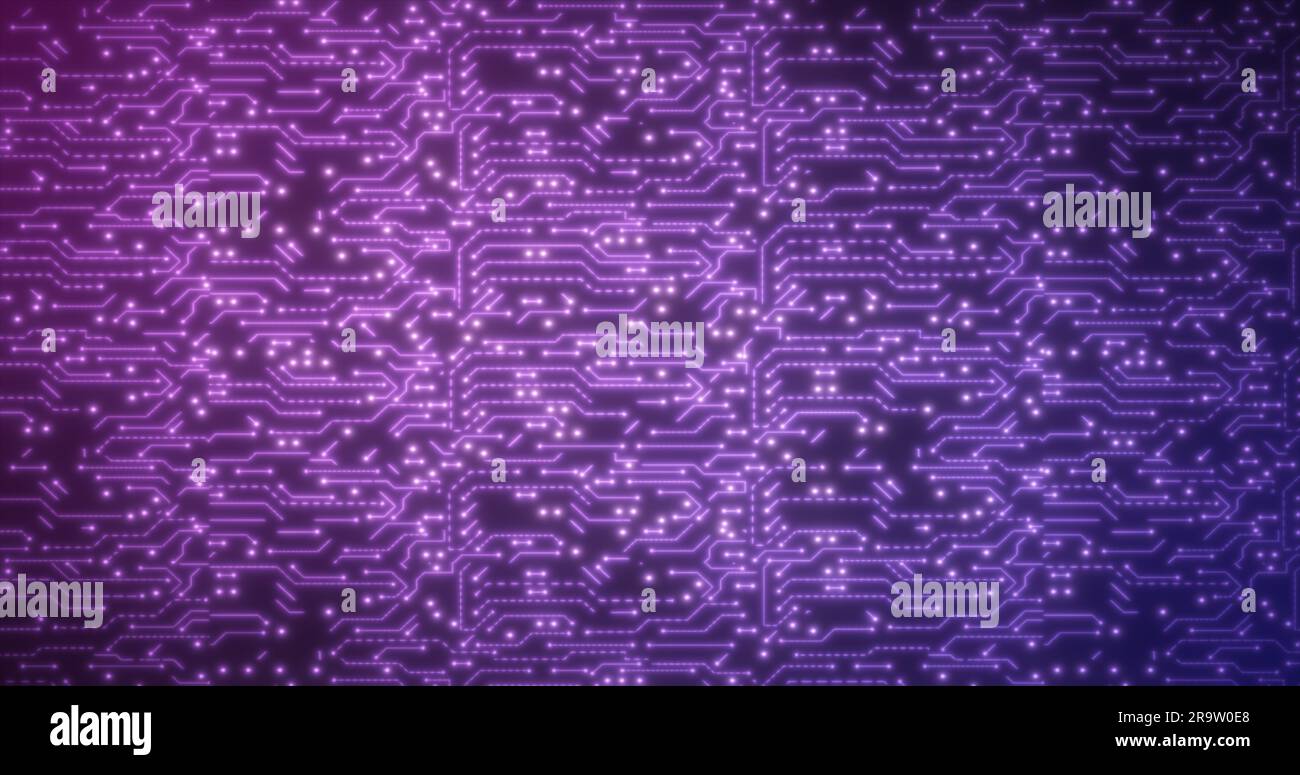 Abstract background of blue-violet computer circuit boards digital hi ...